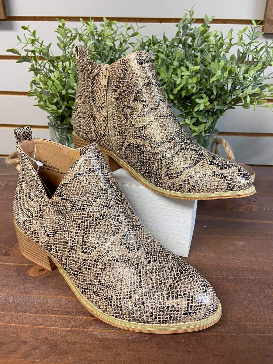 Corky's Golden Snake Booties – Modern Me Boutique